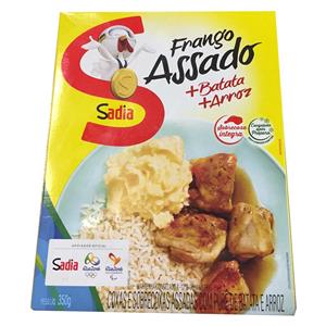 PRATO PRONTO SADIA FRANGO ASSADO + BATATA + ARROZ 350G - Pomar Delivery